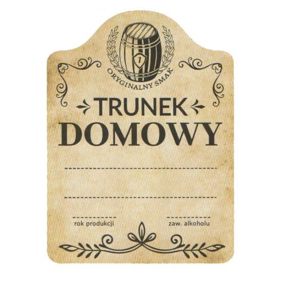 Etykiety samoprzylepne "Trunek domowy" Mix 3 wzory - 10szt