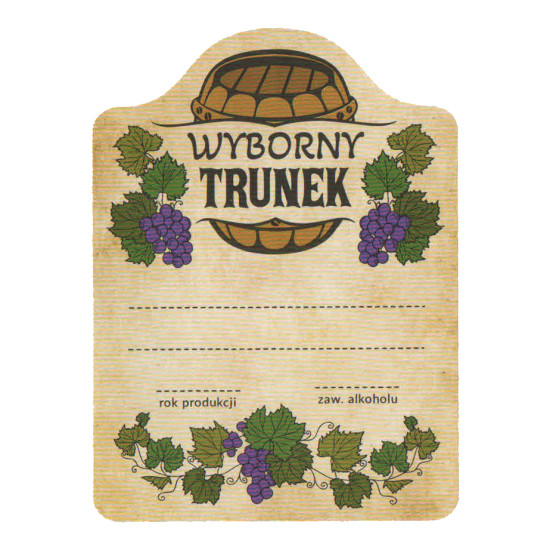 Etykiety samoprzylepne "Trunek domowy" Mix 3 wzory - 10szt